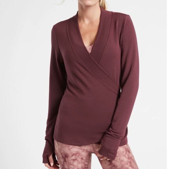 Athleta | Sweaters | Athleta Poise Dance Wrap Sweater Decadent ...